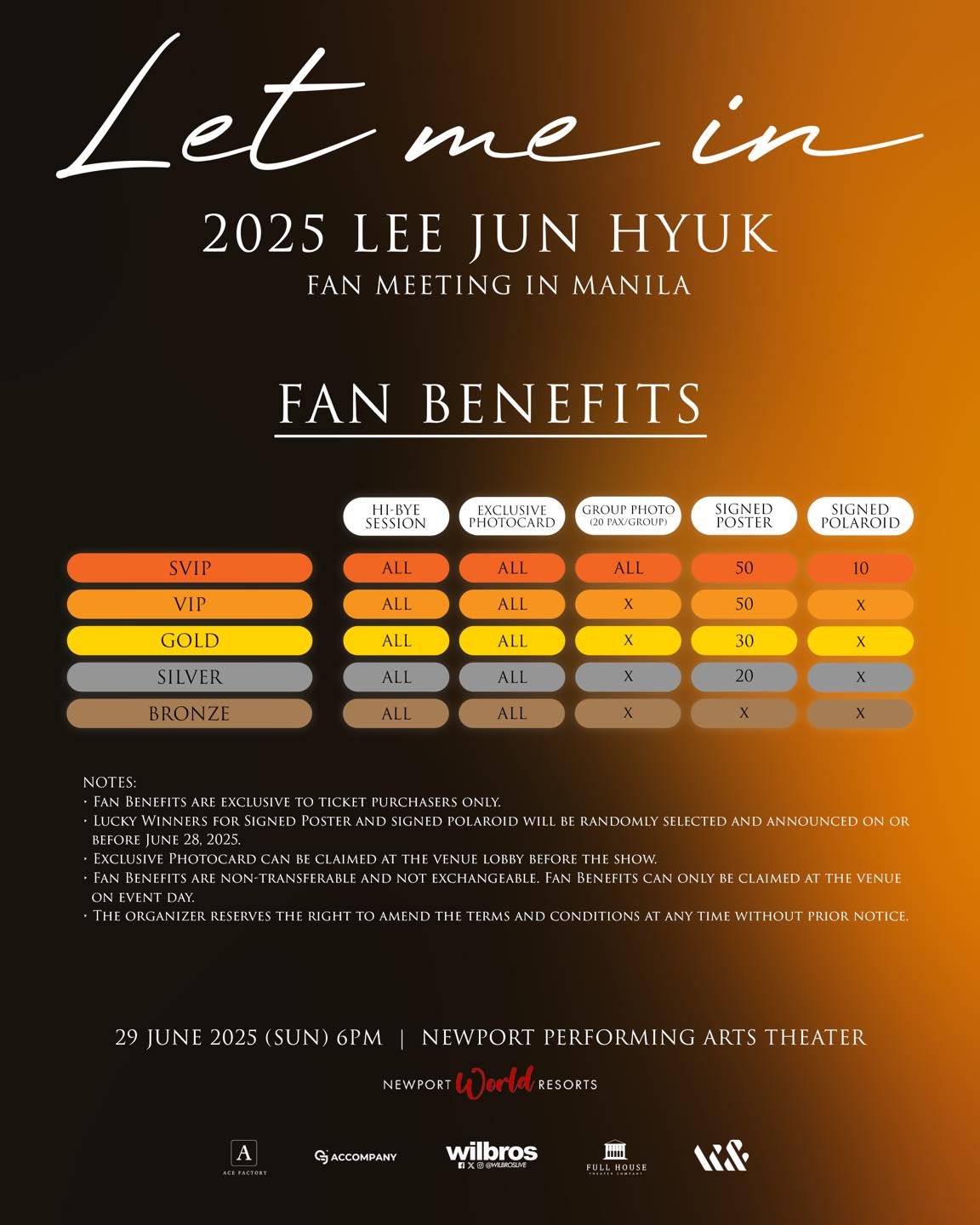 Lee Jun Hyuk [Let Me In] Fan Meeting in Manila Tickets, Seat Plan, Fan ...